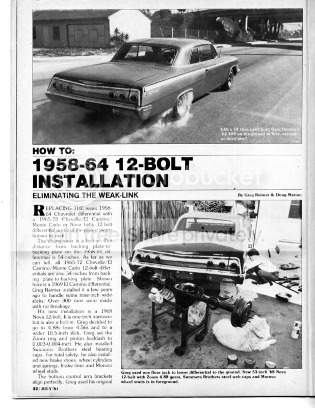 63 Rear End Swap | Impalas.net