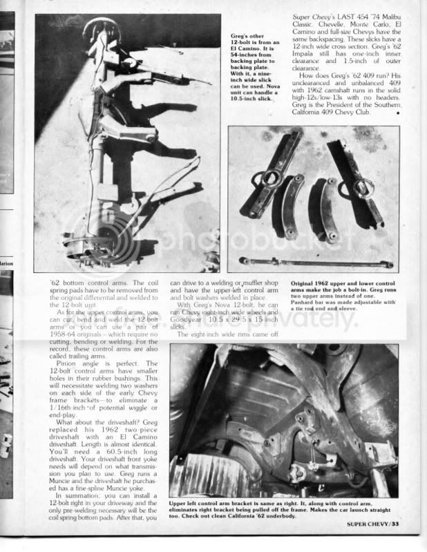 63 Rear End Swap | Impalas.net