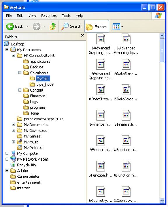 Touch periodic table on HP Prime