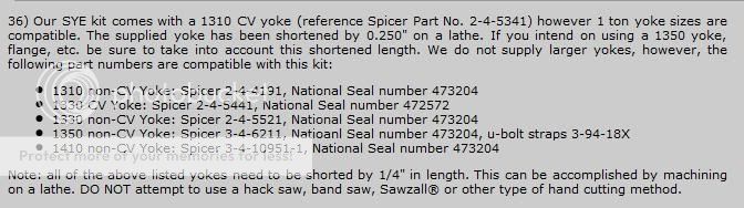 np241 SYE - what seal is used with a 1350 yoke? | Pirate 4x4